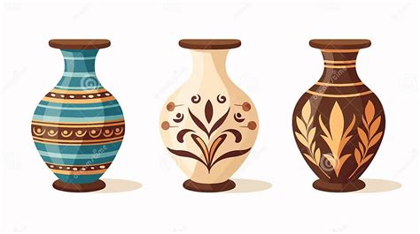 Historical Artifact Vase Vector Icon Drawing Stock Illustration