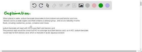 Solved Does Sodium Benzoate Have A Chemical Reaction With Water If So