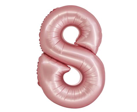 GoDan Balon foliowy Smart Cyfra 8 j różowa matowa 76 cm GoDan