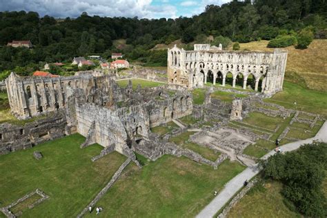 Aerial View Of Rievaulx Abbey North Yorkshire Editorial Stock Image