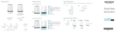 Orbi Pro WiFi Quick Start Guide Set Up Your SXR SXK Tri Band System Netgear