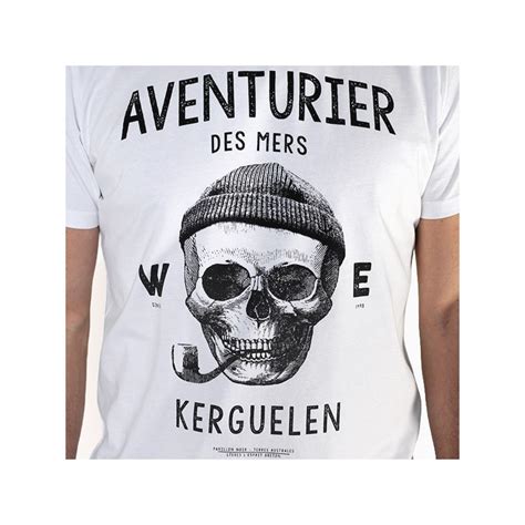 Tee Shirt Homme Stered Aventurier Des Mers Blanc Breizh Rider