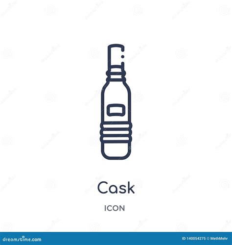 Linear Cask Icon From Drinks Outline Collection Thin Line Cask Vector