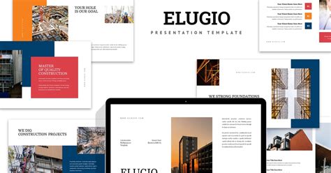 Elugio Шаблоны Powerpoint для строительства Шаблоны презентаций Включая здание и инжиниринг