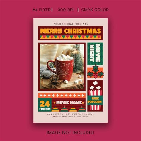 Premium Vector Christmas Party Flyer