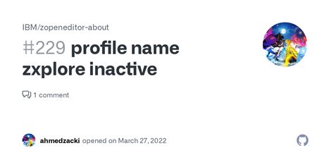 Profile Name Zxplore Inactive · Issue 229 · Ibmzopeneditor About · Github