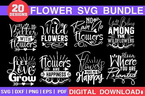 Flower Svg Bundle Bundle · Creative Fabrica