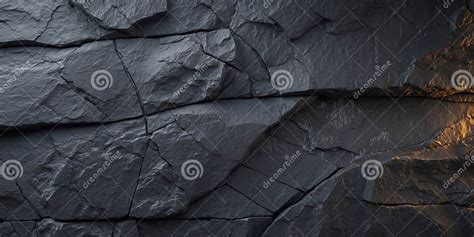 Black Slate Rock Background Texture With A Rough And Uneven Surface