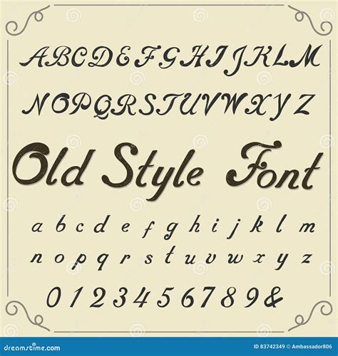Vintage Alphabet Hand Drawn Font Stock Vector Illustration Of Hand