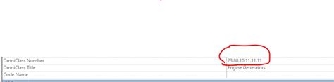 Solved How To Get Omniclass Number Autodesk Community