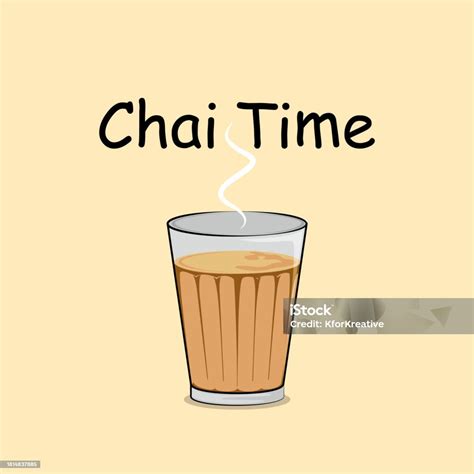 차이 시간 텍스트 인도 차 유리 프리미엄 벡터 일러스트 레이 션 0명에 대한 스톡 벡터 아트 및 기타 이미지 0명 뜨거운