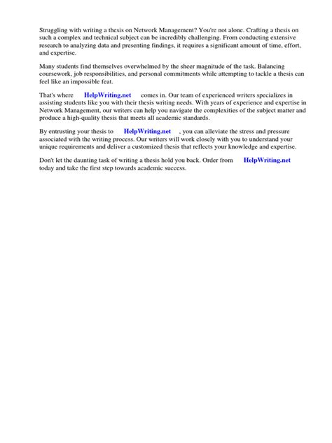 Thesis Network Management Pdf