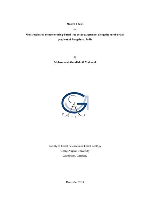 Pdf Multiresolution Remote Sensing Based Tree Cover Assessment Along