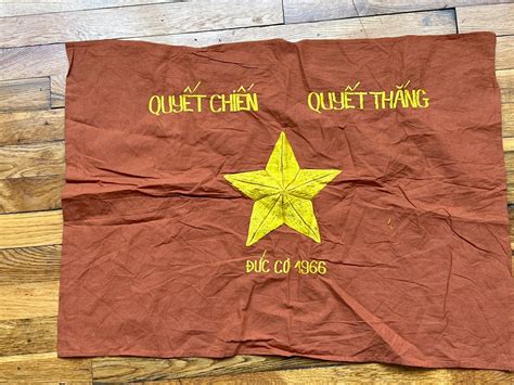 1 Flag Vc Vietcong Flag Victory Battle Duc Co 1966 Etsy