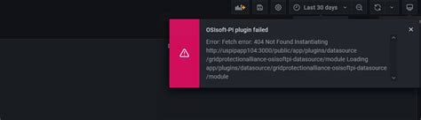 Fetch Error Osisoft Pi Datasource Data Links Grafana Labs