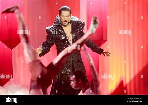 Singer Cezar Representing Romania Performing During The Grand Final Of The Eurovision Song