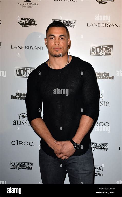 MIAMI BEACH FL FEBRUARY 17 Giancarlo Stanton Attends The Sports