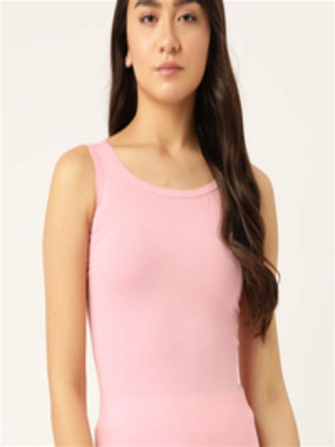 Buy Lady Lyka Women Pink Solid Cotton Camisole Camisoles For Women