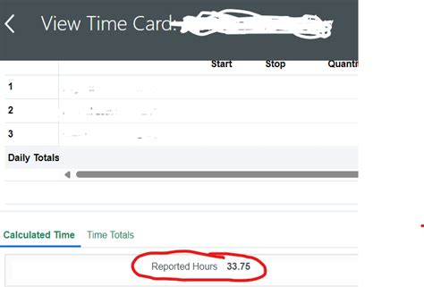 Need A Sample Query Of Team Time Card Page To Fetch Reported Hours Of