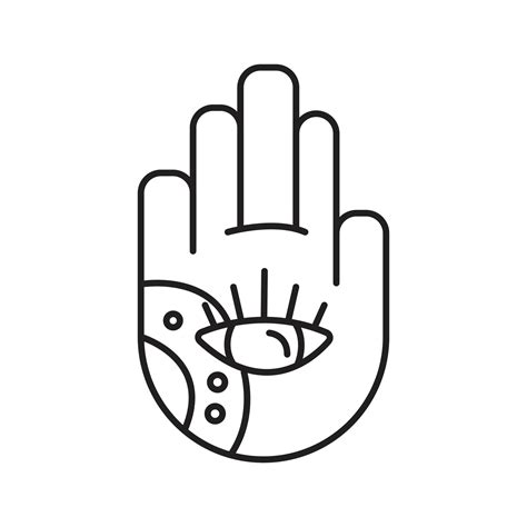 Hamsa Hand Icon Outline 21979287 Vector Art At Vecteezy