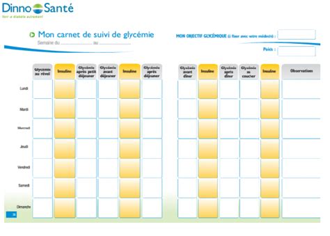 TÉLÉCHARGER CARNET AUTOSURVEILLANCE DIABETE