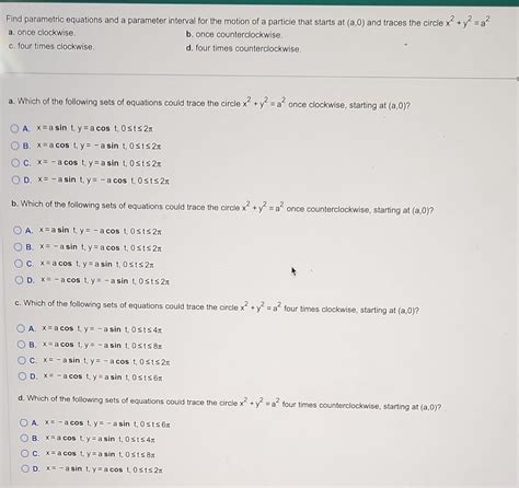 Solved Find Parametric Equations And A Parameter Interval Chegg