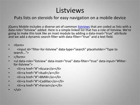 Ppt Jquery Mobile Overview Powerpoint Presentation Free Download Id1768215