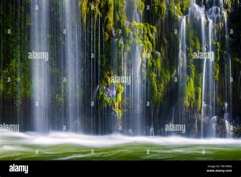 Mossbrae Falls Is A Waterfall Flowing Into The Sacramento River In The