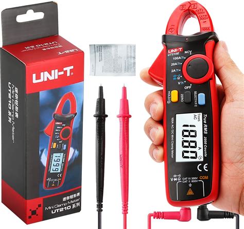 UNI T UT E Mini Digital Clamp Meter Handheld RMS AC DC Resistance Capacitance Tester Amazon