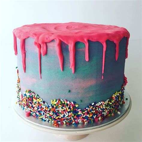 Katherine Sabbath Inspired Watercolor Drip Cake