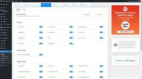 Product Curvy Block For Gutenberg Woolentor