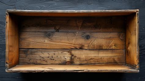 Premium Photo An Empty Wooden Drawer On Top