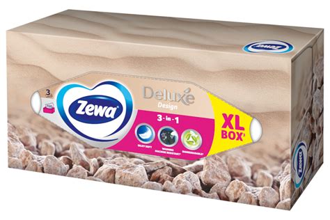 Zewa Deluxe Design dobozos papír zsebkendő - Zewa