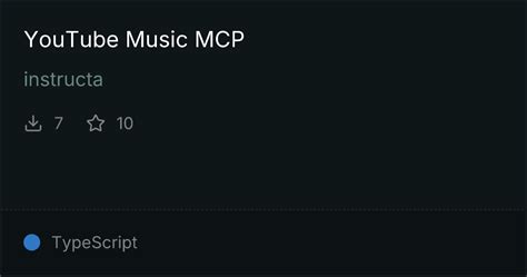 YouTube Music MCP Glama