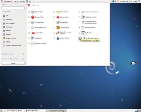 Enabling Compiz Fusion On A Debian Squeeze Desktop Nvidia Geforce 8200