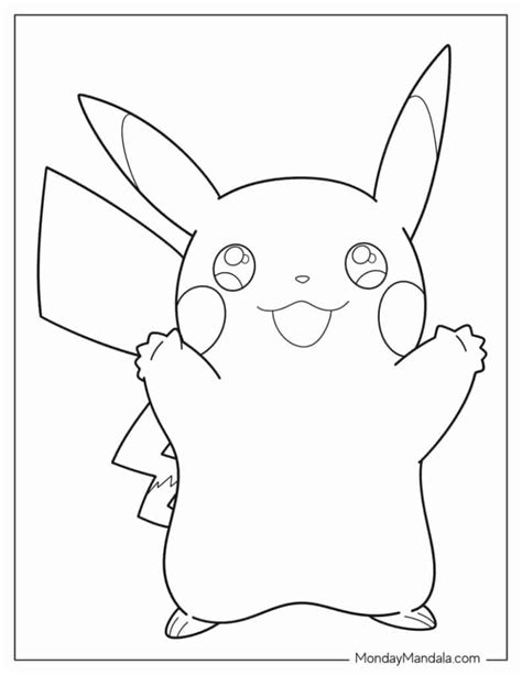 Pikachu Outline