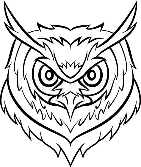 Owl Head Stock Vector Colourbox