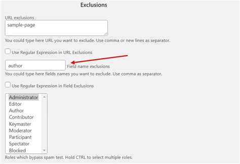 How To Exclude Pages Forms Or Fields From Anti Spam Checking