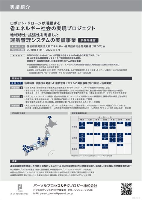 省エネルギー社会の実現プロジェクト・運行管理システムの実証事業（事務局運営） 実績紹介資料ダウンロードフォーム パーソルpandtのドローン