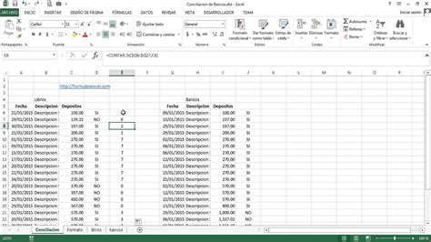 Formulas Excel Para Conciliar Bancos Youtube