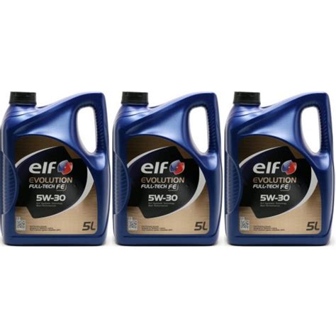 Elf Evolution Full Tech Fe 5w 30 Motoröl 3x 5 15 Liter Sae 5w 30