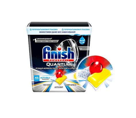 Капсулы для мытья посуды в посудомоечной машине Finish Quantum 45 шт