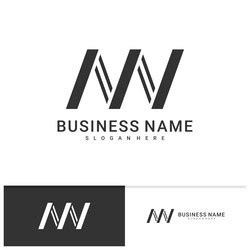 Initial Mv Vm M V Monogram Logo Template Vector Image