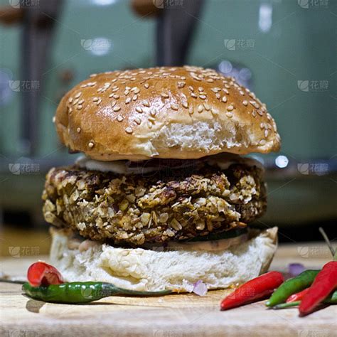 美味的素食汉堡