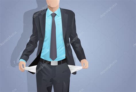 Businessman Showing Empty Pockets Stock Vector Image By ©mast3r 90230048