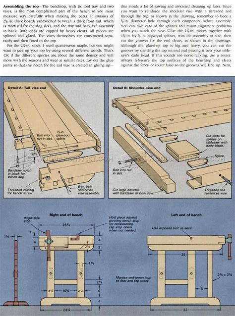 Classic Workbench Plans • Woodarchivist Classic Workbench Plans • Woodarchivist