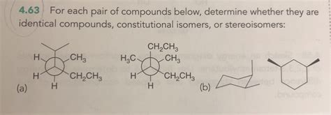 Solved 463 For Each Pair Of Compounds Below Determine