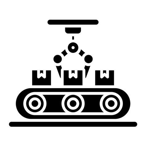 Premium Vector Automation Glyph Solid Black Illustration