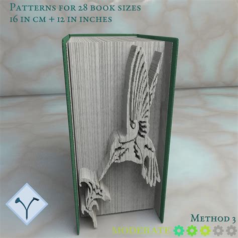 Hummingbird Book Folding Pattern Instruction Diy Folded Book Etsy