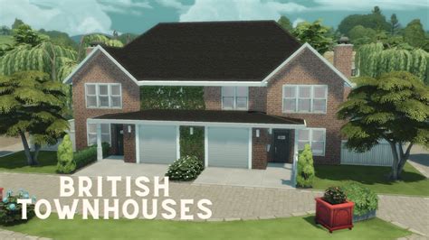British Townhouses Sims 4 Speed Build No Cc Youtube